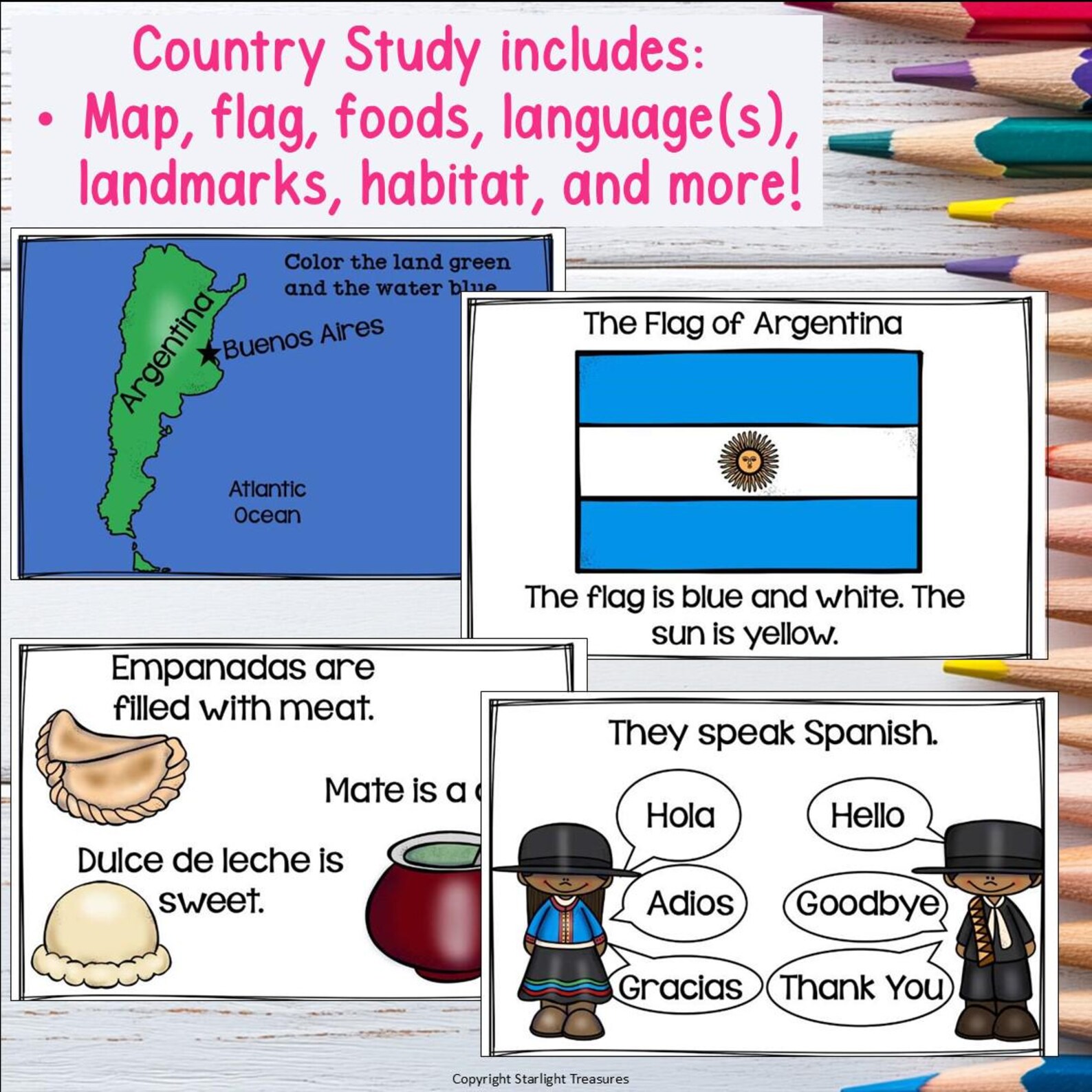 Argentina Mini Book for Early Readers - A Country Study - Etsy