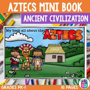 Aztec Mini Book for Early Readers - Ancient Civilizations Activities - Etsy