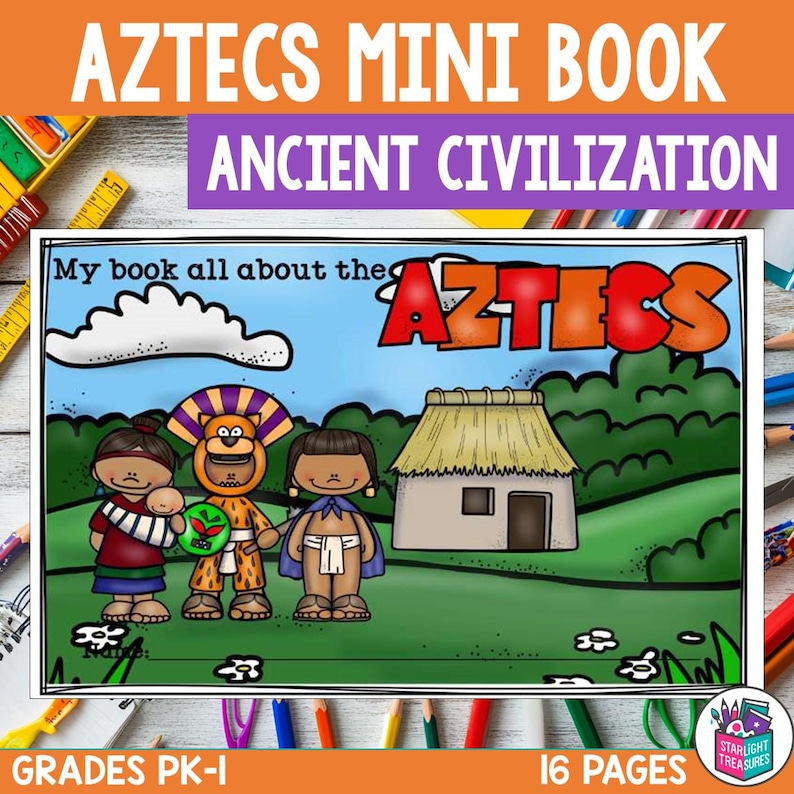 Aztec Mini Book for Early Readers - Ancient Civilizations Activities - Etsy