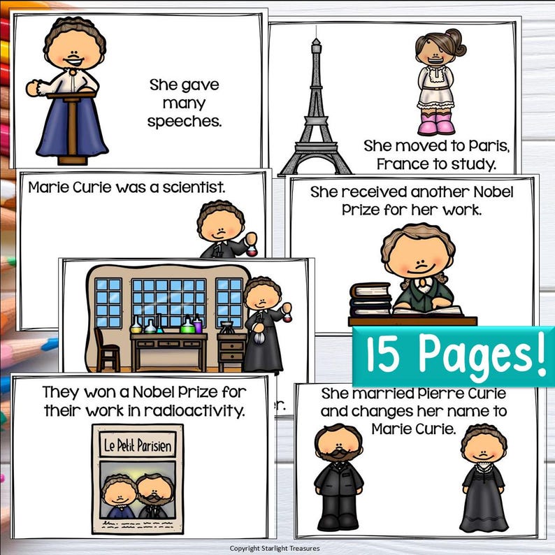 Marie Curie Mini Book for Early Readers: Women's History Month Activity ...