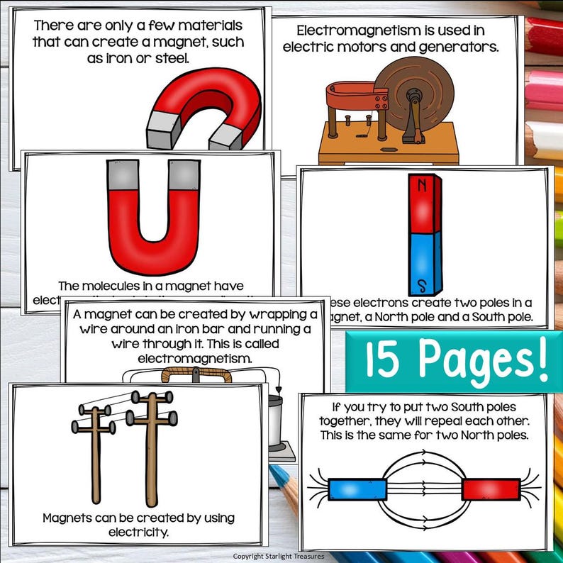 Magnetism Mini Book for Early Readers: Physical Science, Magnets ...