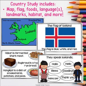 Iceland Mini Book: Early Reader Activity Study (digital Download) - Etsy