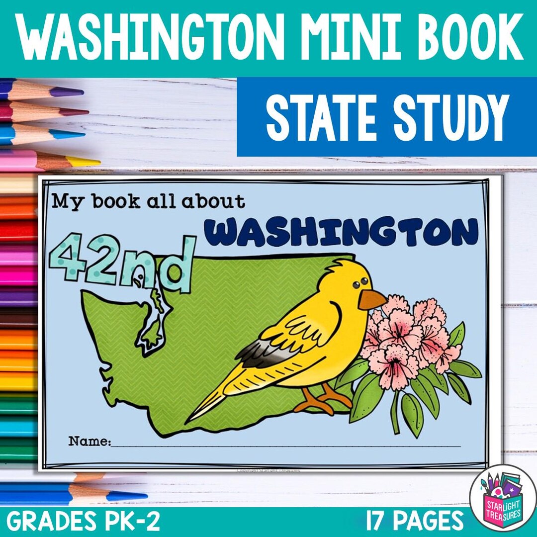 Washington Mini Book for Early Readers - A State Study - Etsy