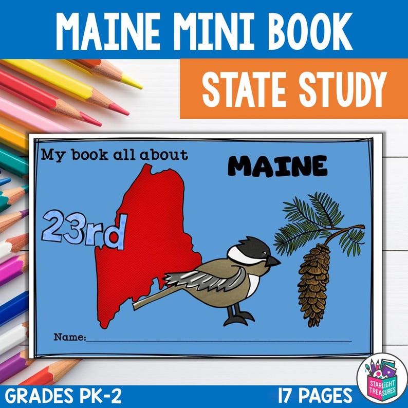 Maine Mini Book for Early Readers - A State Study - Etsy