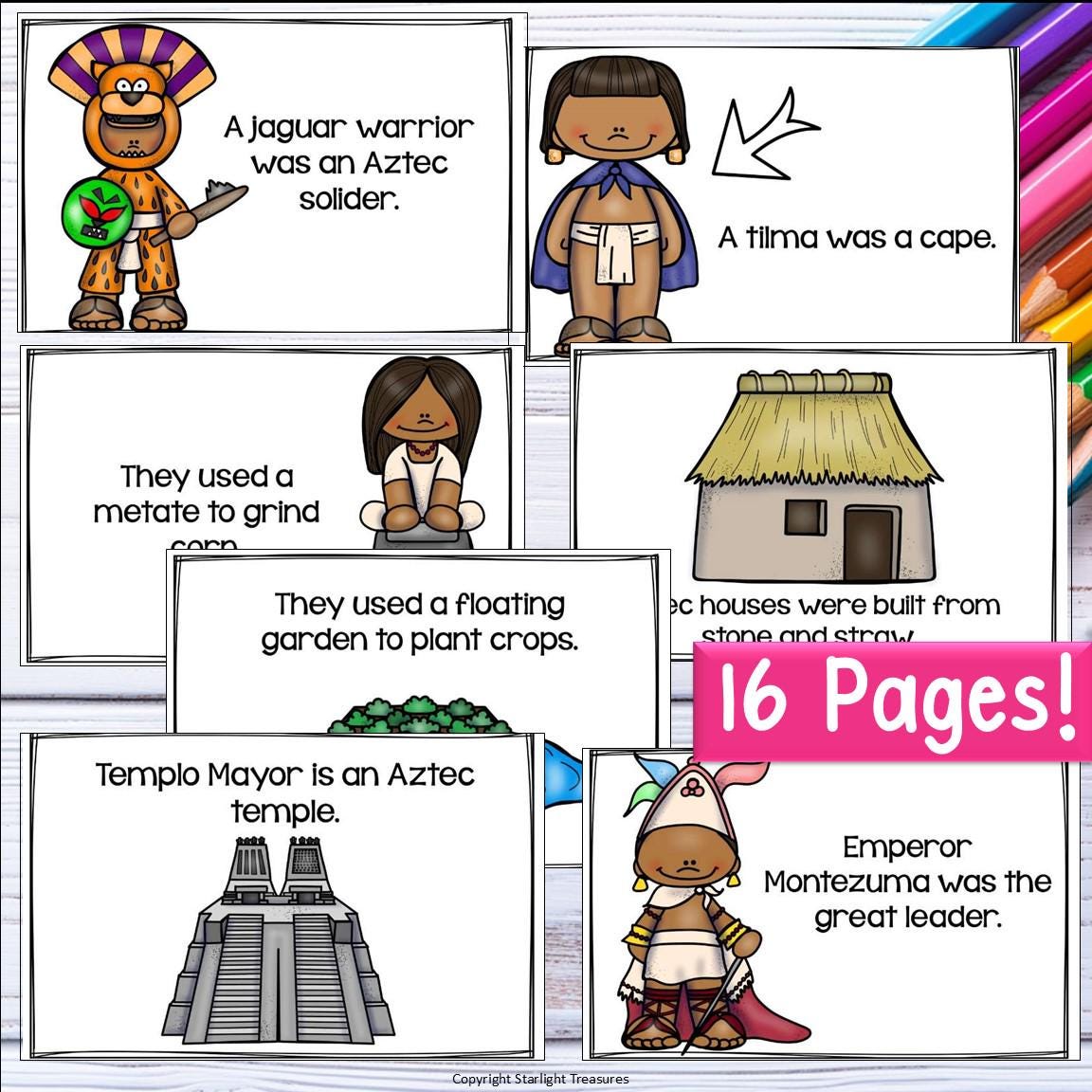 Aztec Mini Book for Early Readers - Ancient Civilizations Activities - Etsy