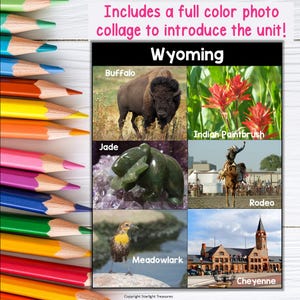 Wyoming Mini Book for Early Readers - A State Study - Etsy