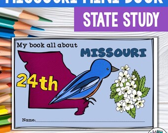 Missouri Flag Craft, Kids Printable Craft Template, Missouri State ...