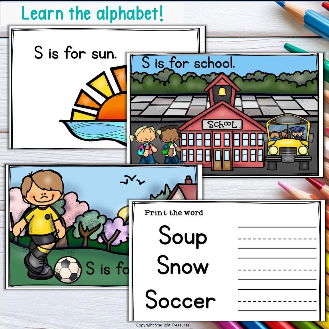 Letter S Mini Book: Alphabet Learning Activity (digital Download) - Etsy
