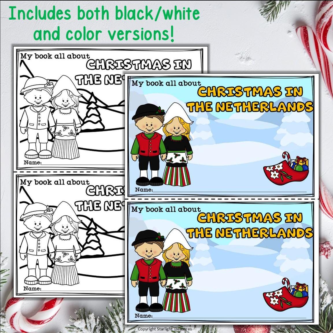 Christmas in Netherlands Mini Book: Early Reader Activities (digital ...