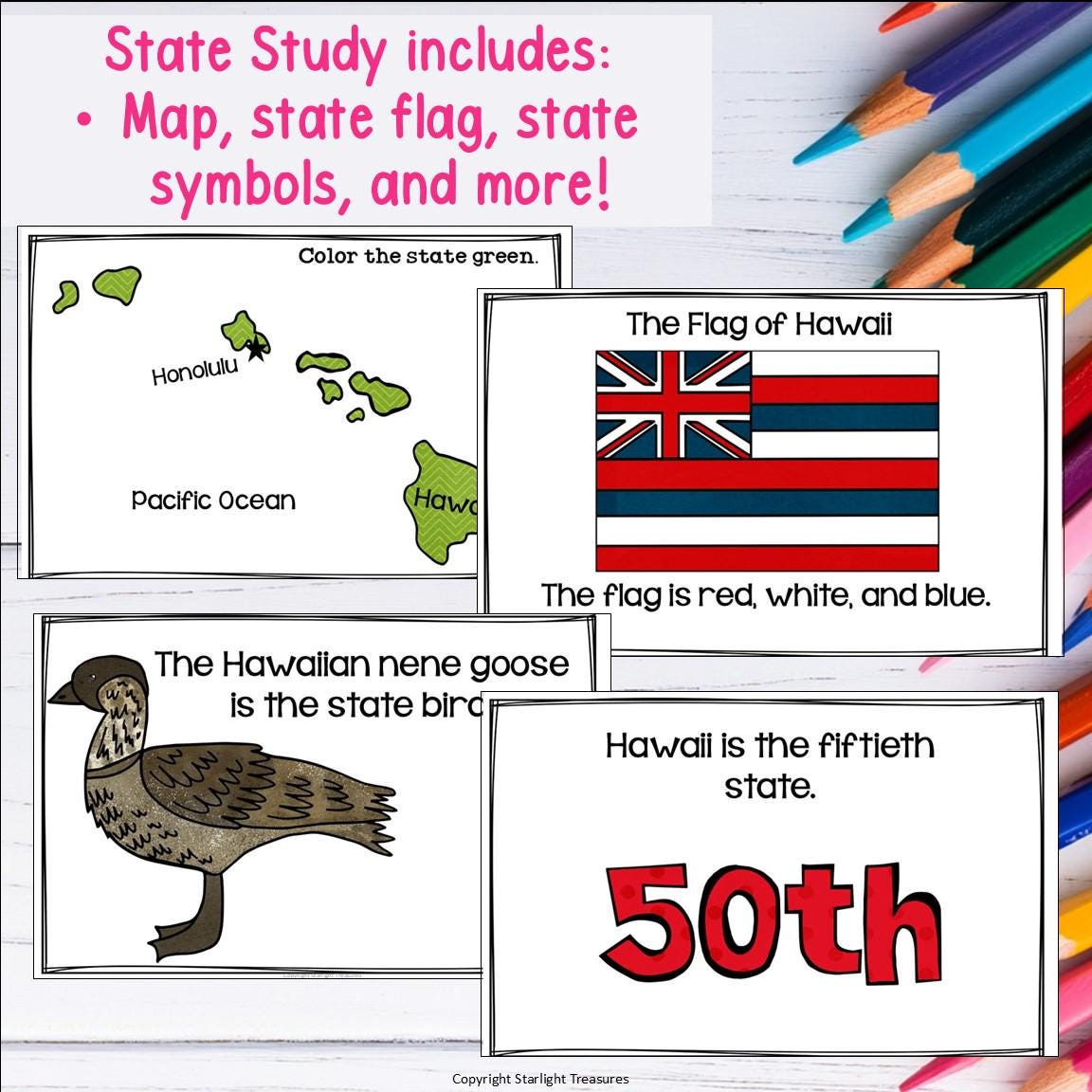 Hawaii Mini Book for Early Readers - A State Study - Etsy