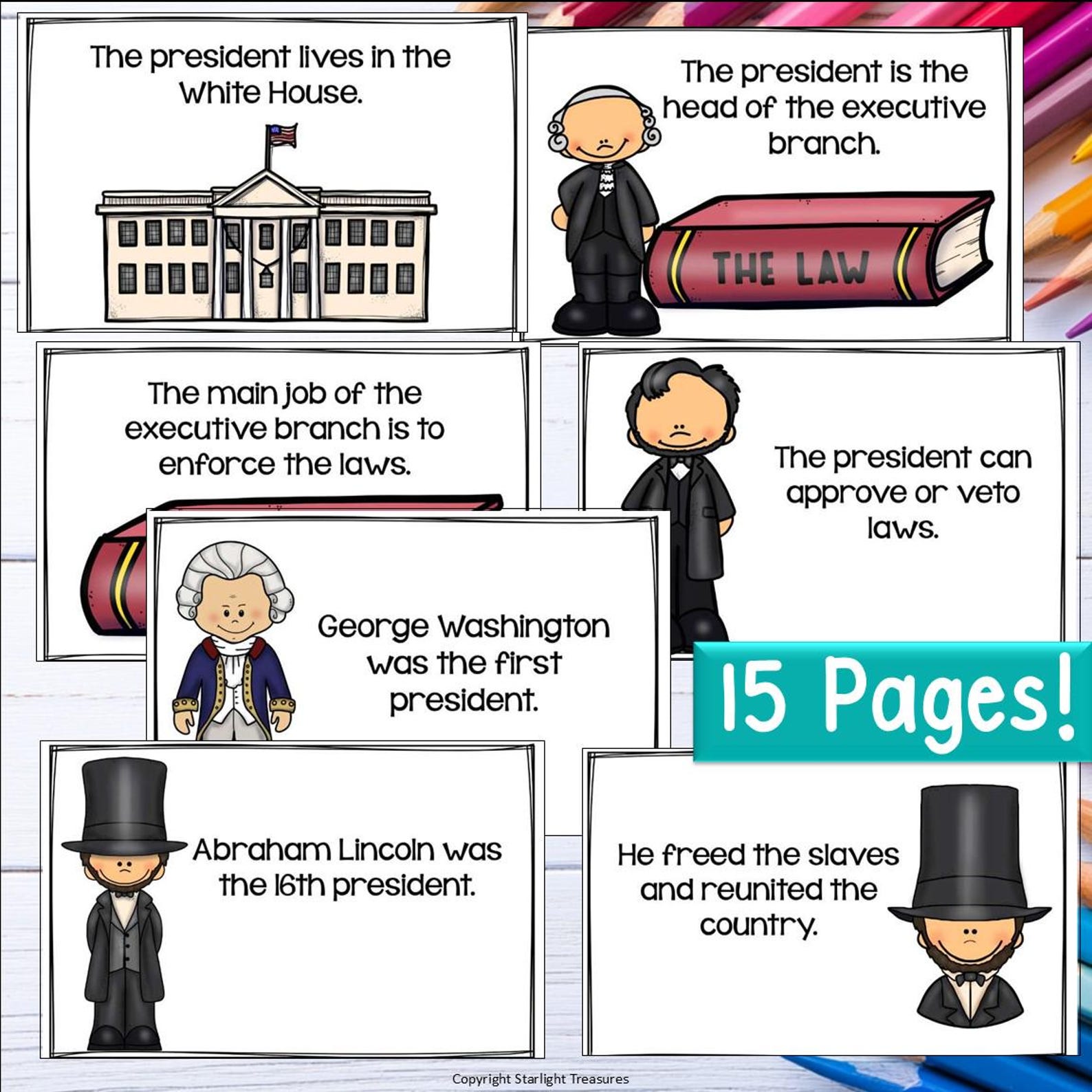 Presidents' Day Mini Book: Early Reader Activity (digital Download) - Etsy