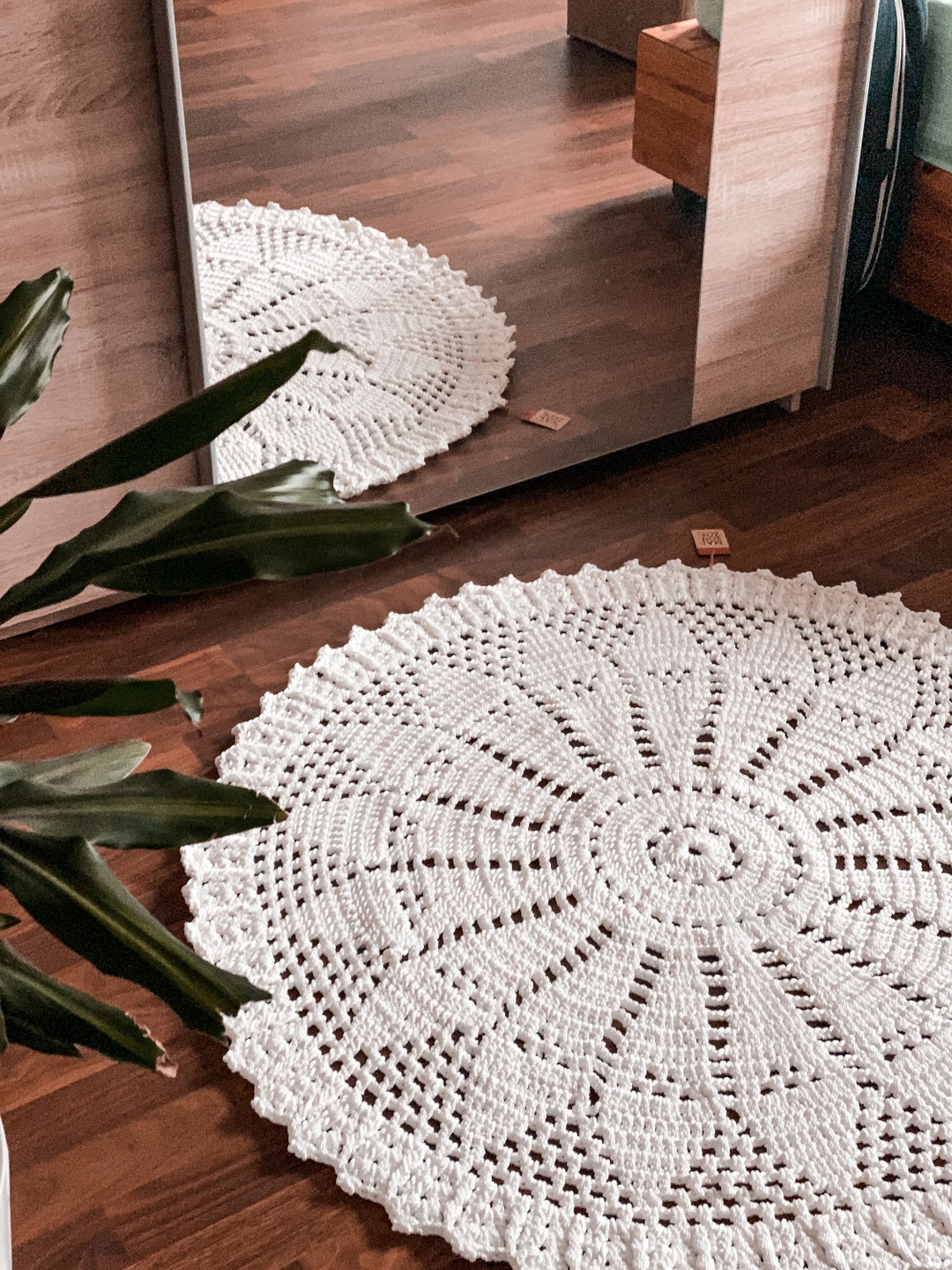 Maison Zoe Crochet Rug Crocheted Rugs in Different Colors ø110cm Heavy ...