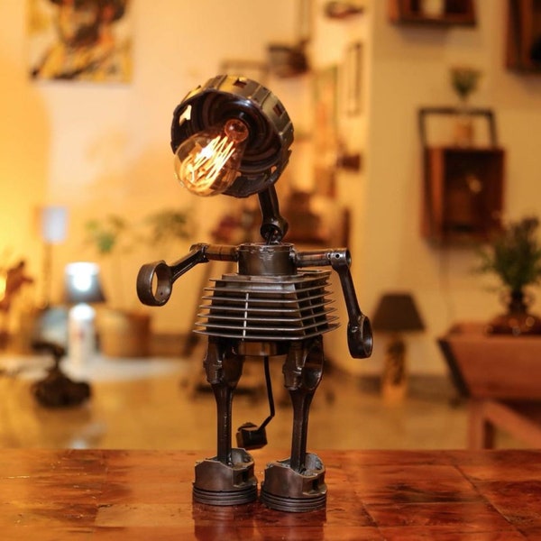 Robot Lamp - Etsy