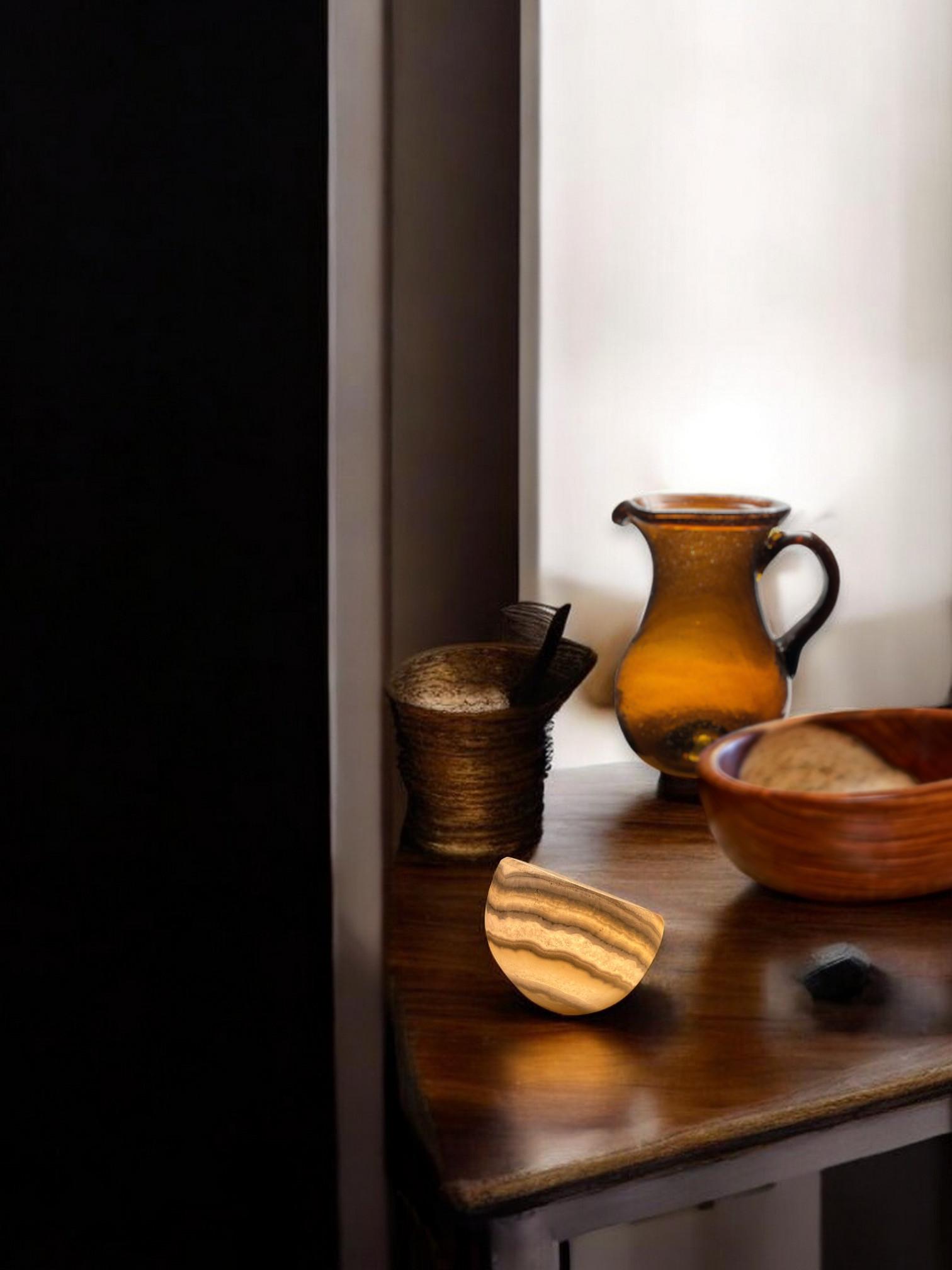 Alabaster Candle Holder - Tealight Holder Made of Alabaster Stone ...