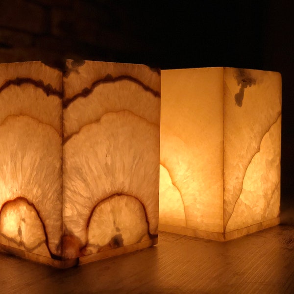 Alabaster Tea Lights - Etsy