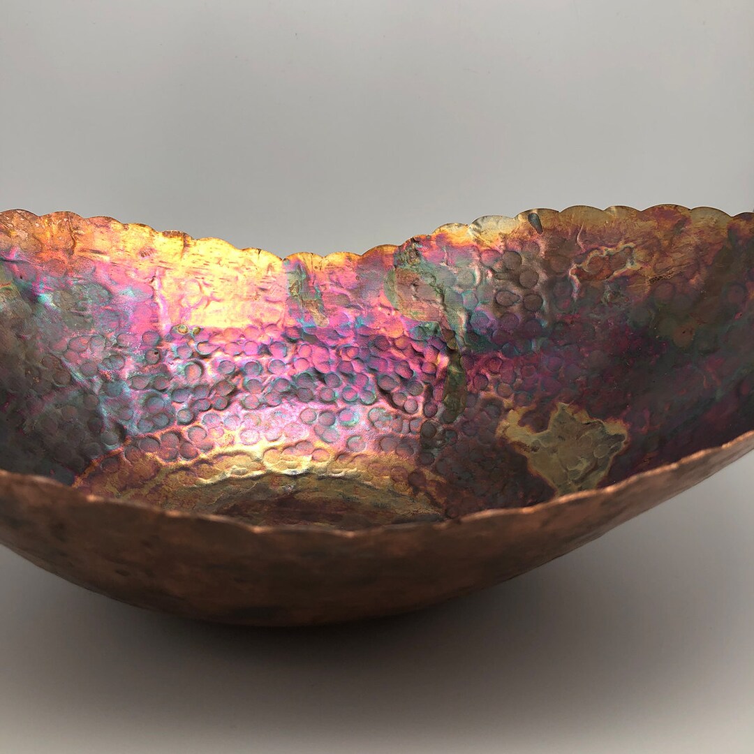 Maison Zoe Curved Copper Bowl Decorative Bowl Made of Red Copper With a ...