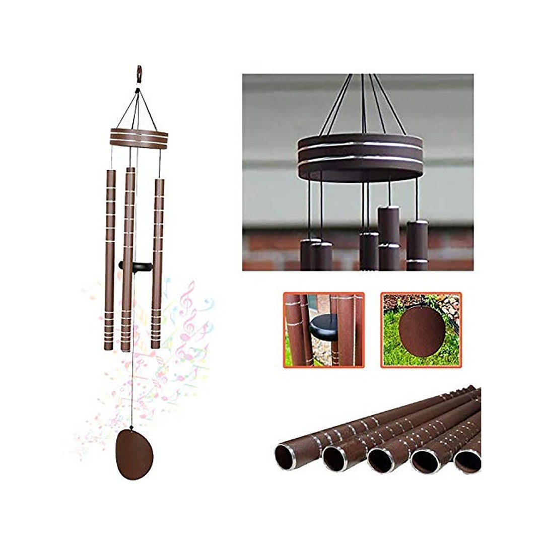 Ashmanonline 40 Inch Brown Wind Chimes Tone Symphony Wind Chimes With 5 ...