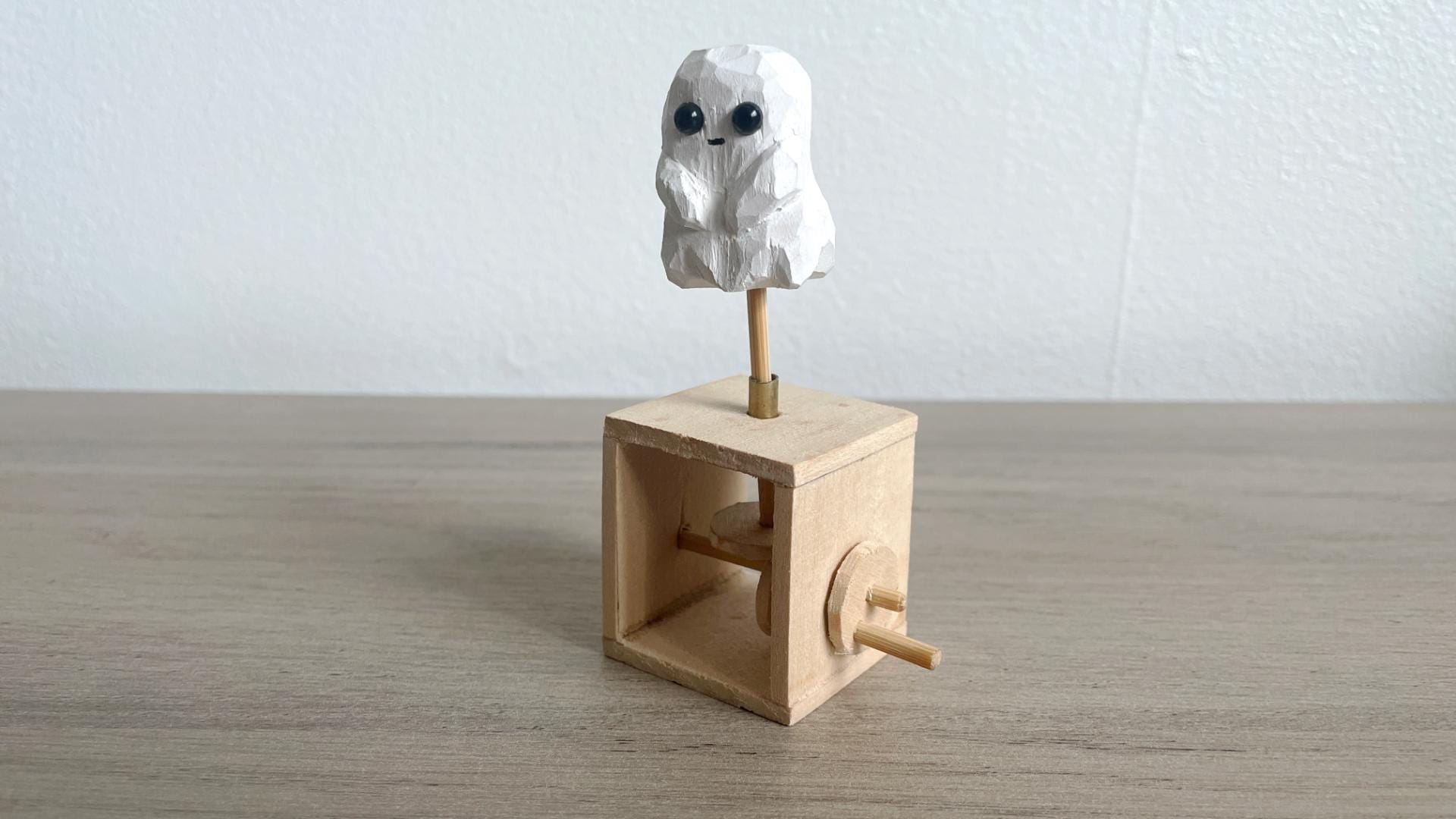 Cute Ghost Automata, Kinetic Sculpture, Mechanical Toy, Handmade Halloween Gift, Spooky Art ...