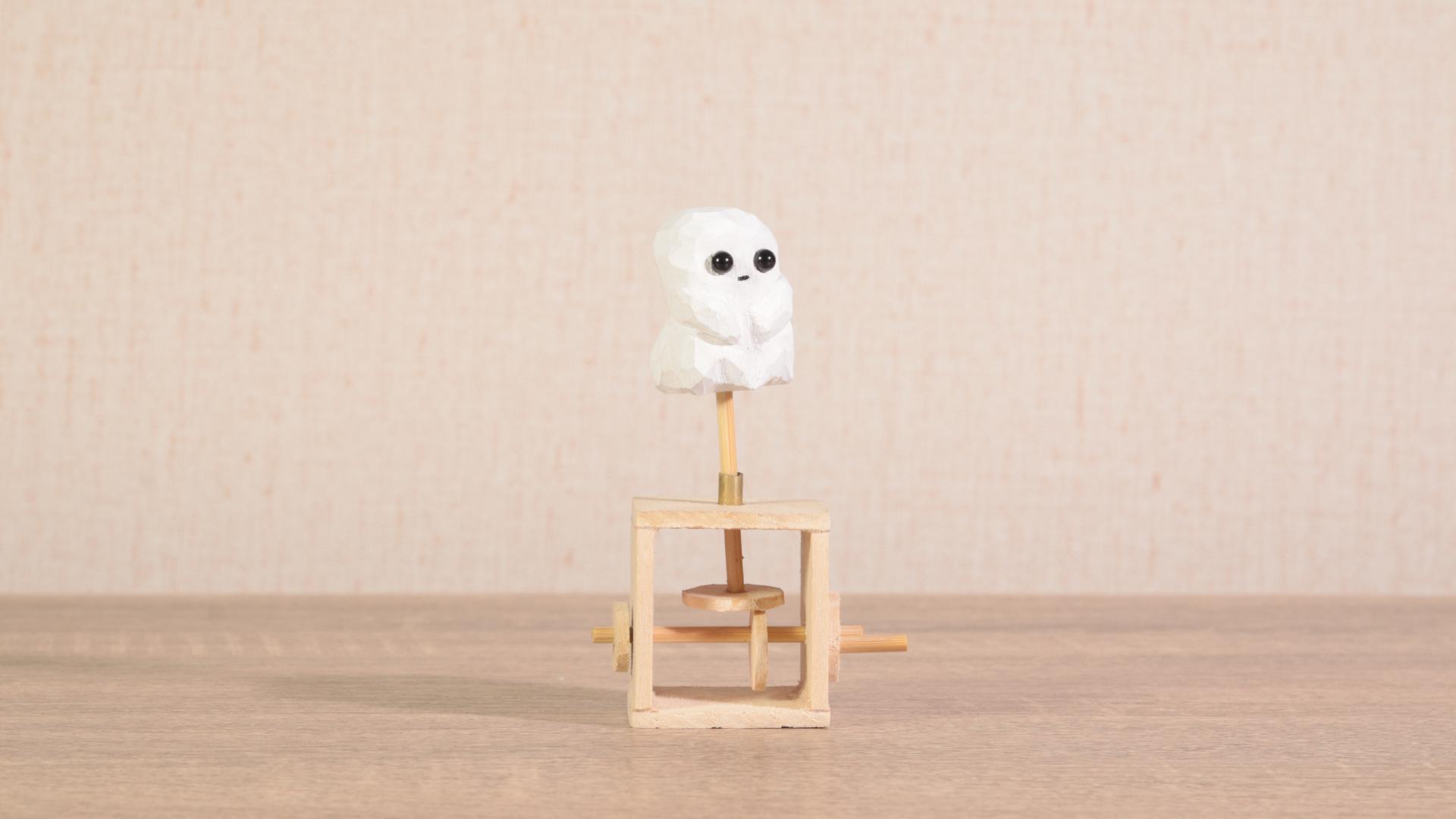Cute Ghost Automata, Kinetic Sculpture, Mechanical Toy, Handmade ...