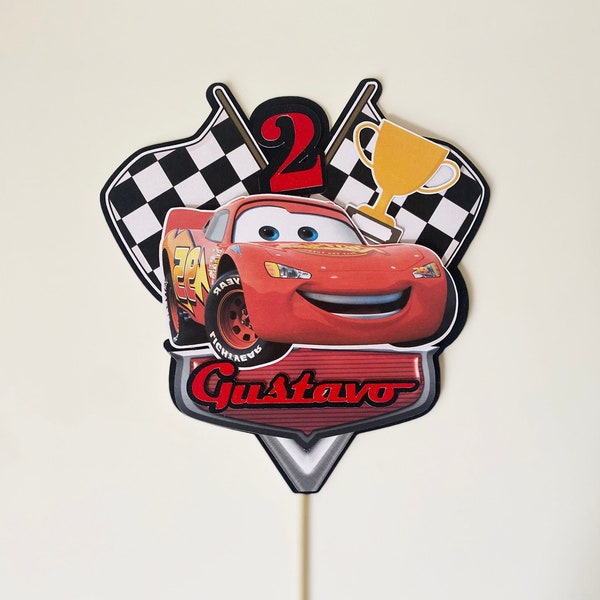 Lightning Mcqueen Cake Topper - Etsy UK