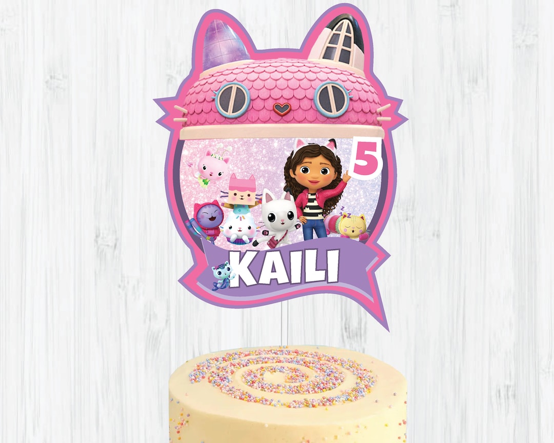 Digital Gabby’s Dollhouse Cake Topper | Gabby Dollhouse Party ...