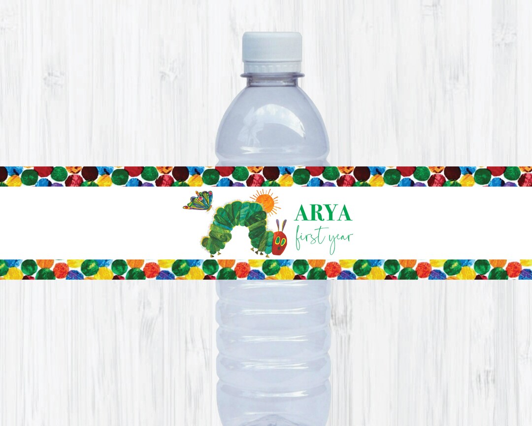 The Very Hungry Caterpillar Birthday Bottle Labels - Water Labels ...