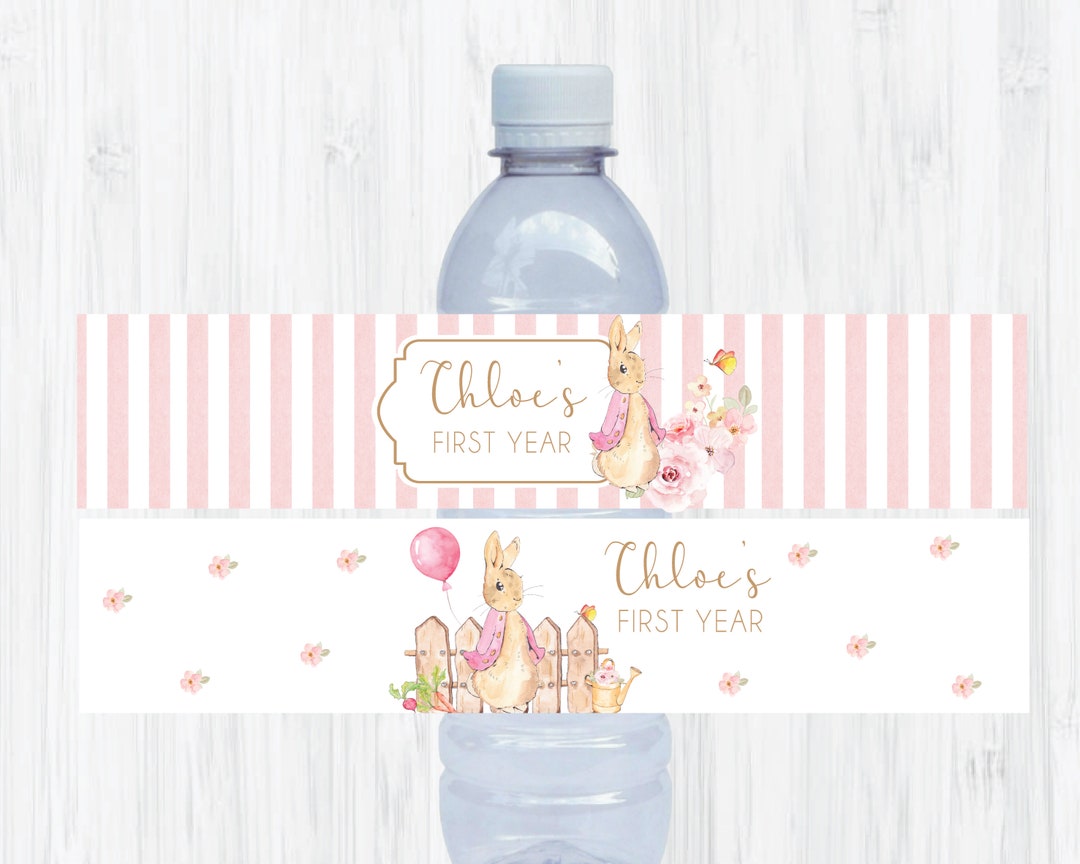 Peter Rabbit Water Bottle Label Girl- Peter Rabbit Watercolor Label ...