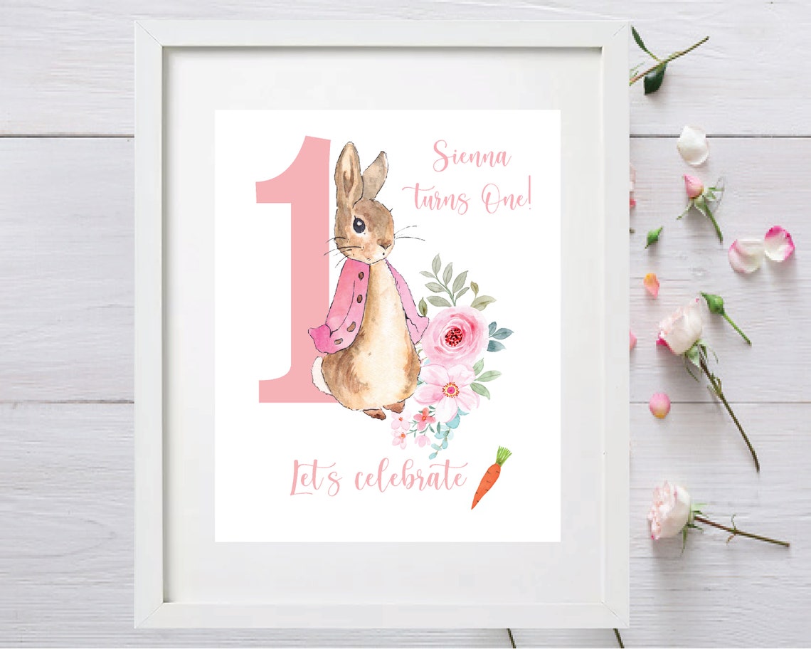 Digital Flopsy Bunny Birthday Cupcakes Topper - Etsy