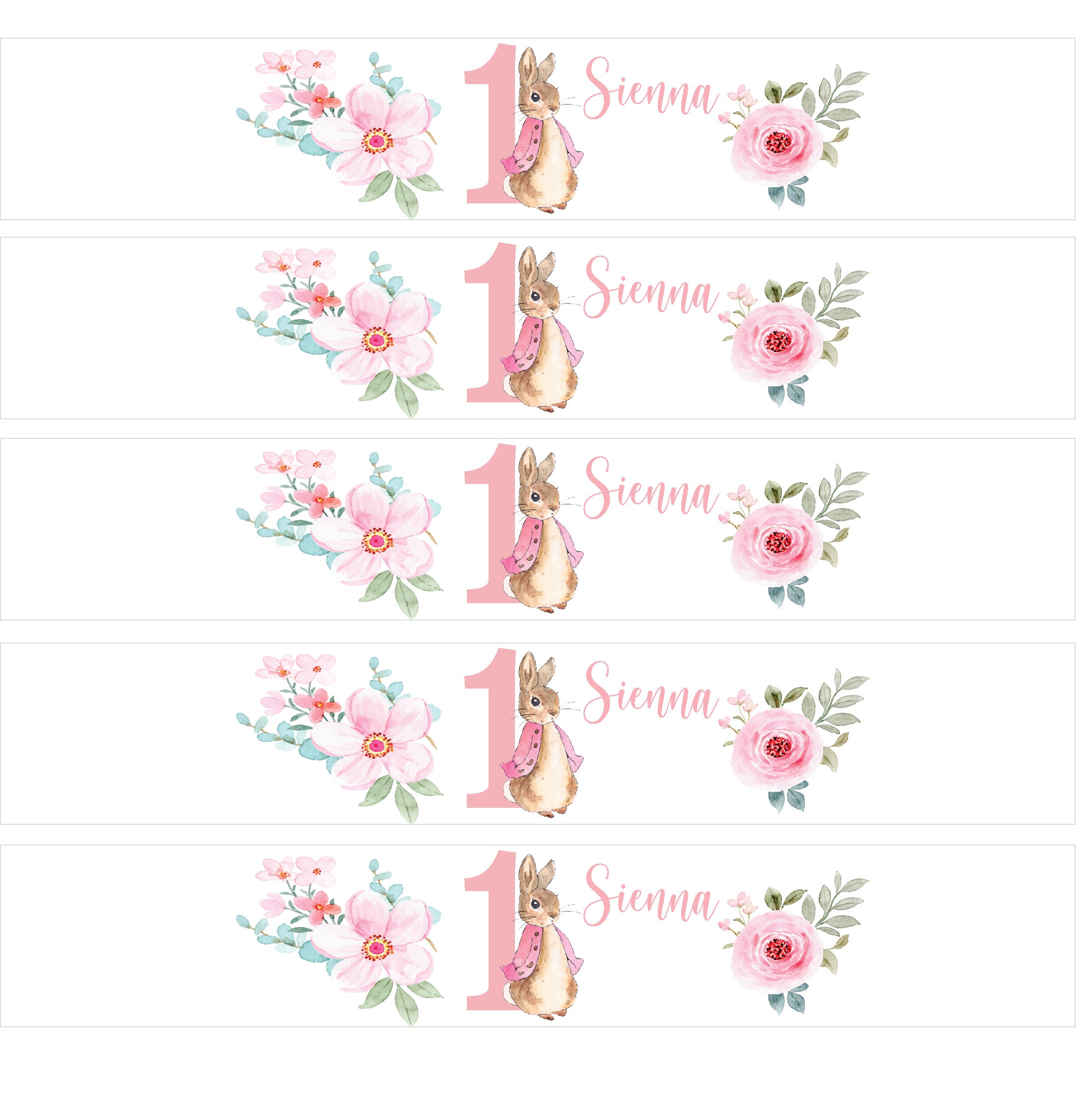 Digital Flopsy Bunny Birthday Cupcakes Topper - Etsy