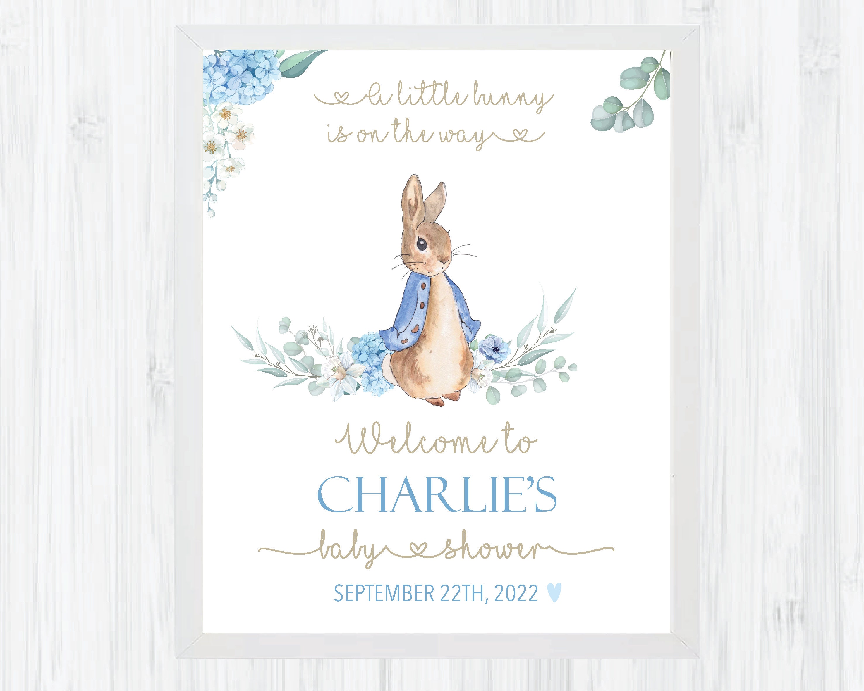 Peter Rabbit Baby Shower Welcome Sign Editable Baby Shower - Etsy