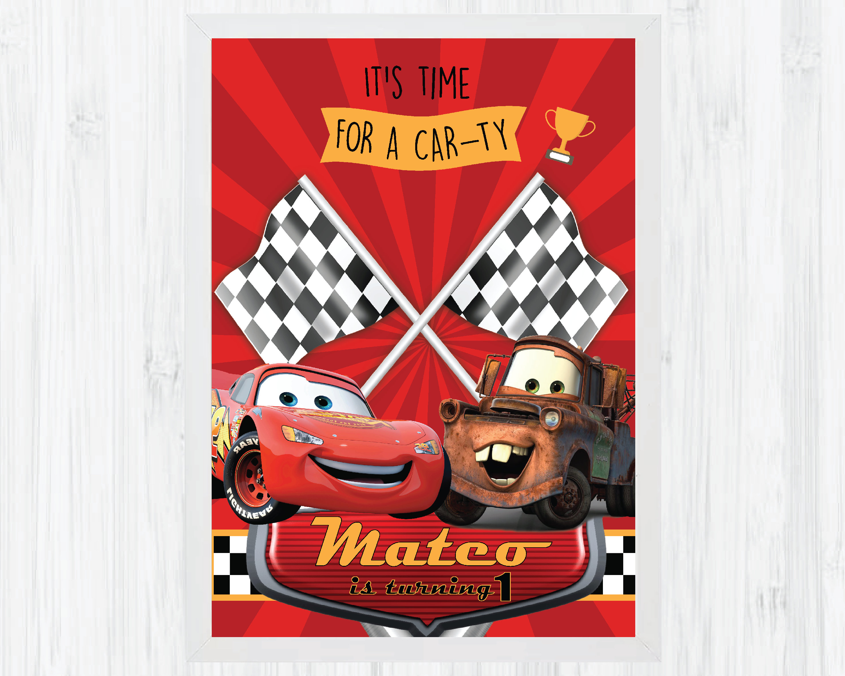 Cars Lighting Mc Queen Welcome Sign Birthday - Birthday Favor Cars - Etsy