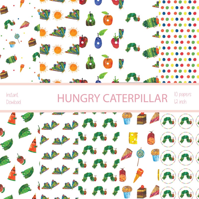 The Very Hungry Caterpillar Clipart - Etsy