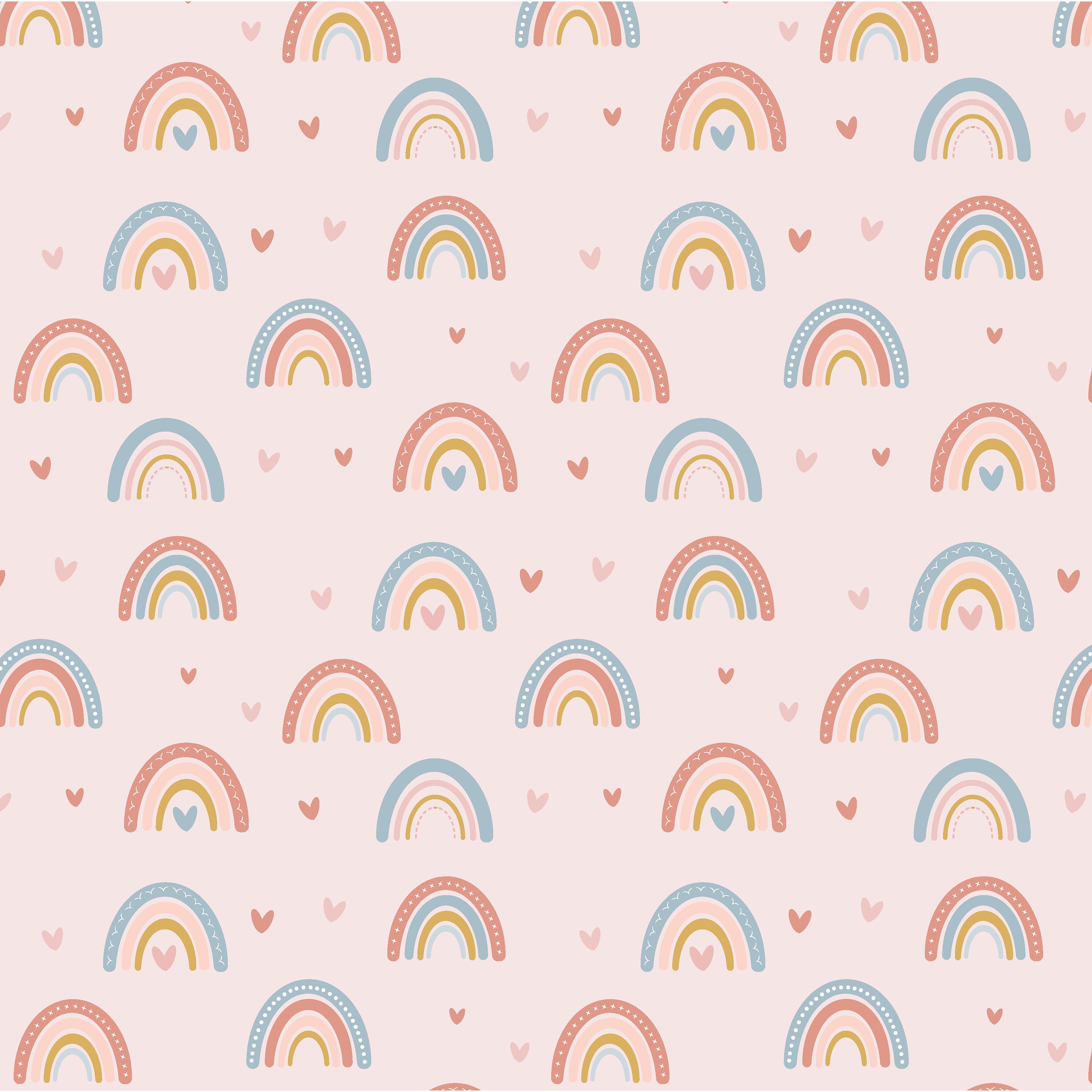 Boho Rainbow Pattern and Cliparts Printable Digital Paper - Etsy