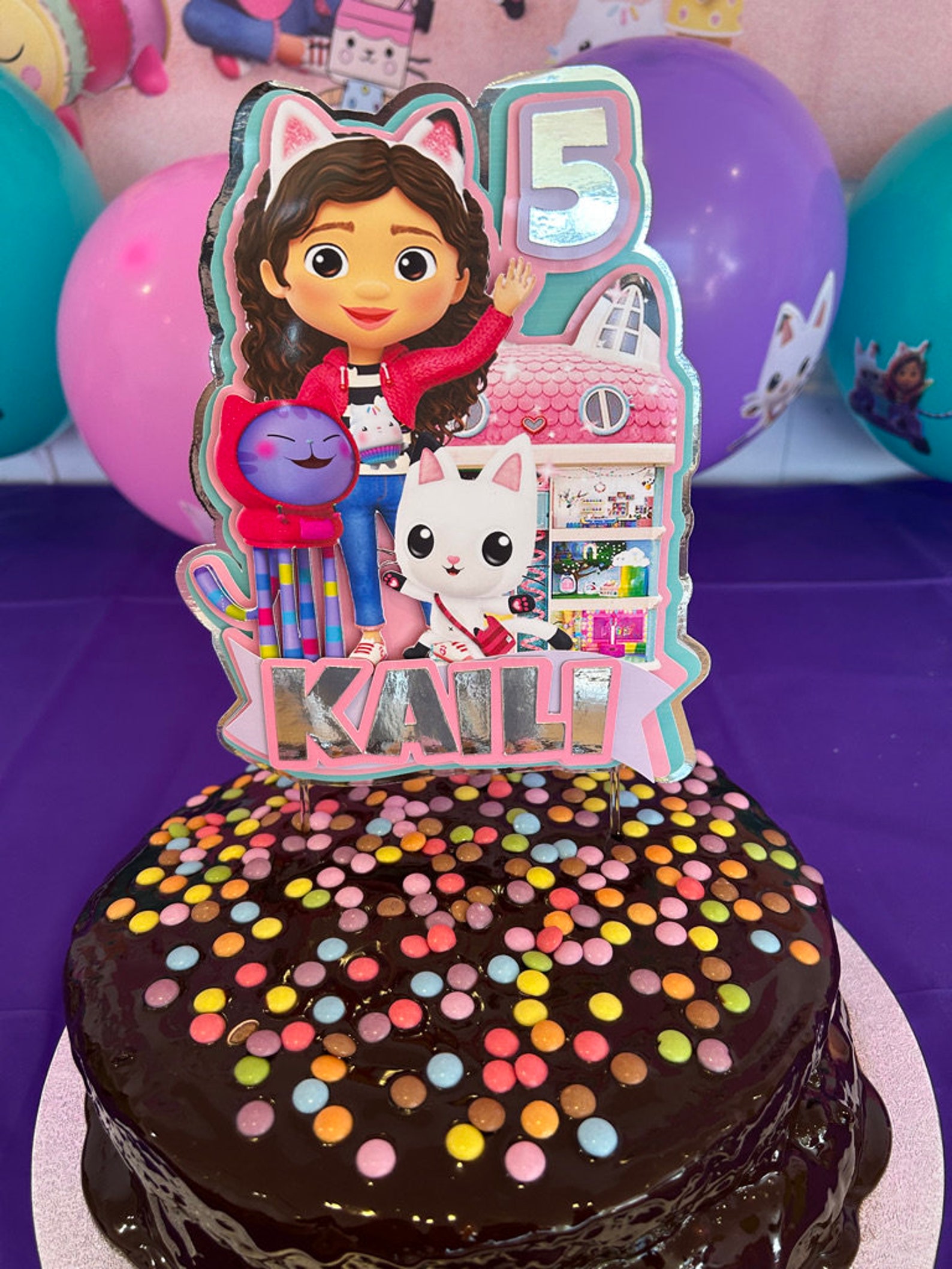Personalized Gabby's Dollhouse Birthday Welcome Sign (digital Download ...