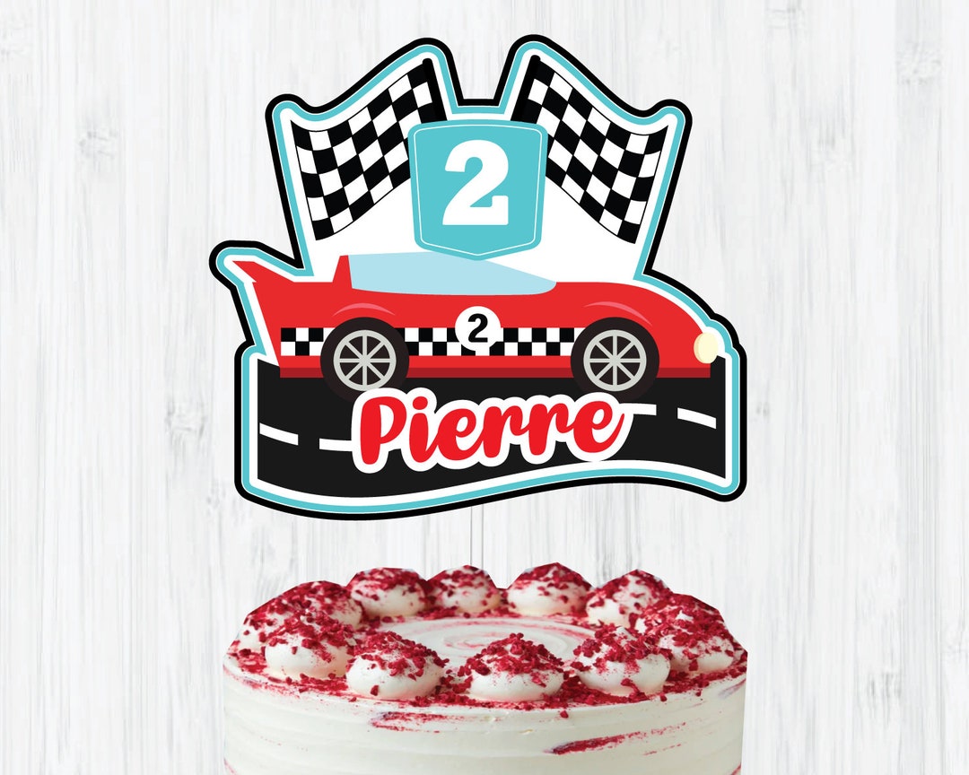 Racing Car Cake Topper: Formula 1 Birthday Party (PDF & PNG) - Etsy
