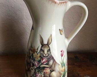 Bunny Rabbit Pitcher | Etsy