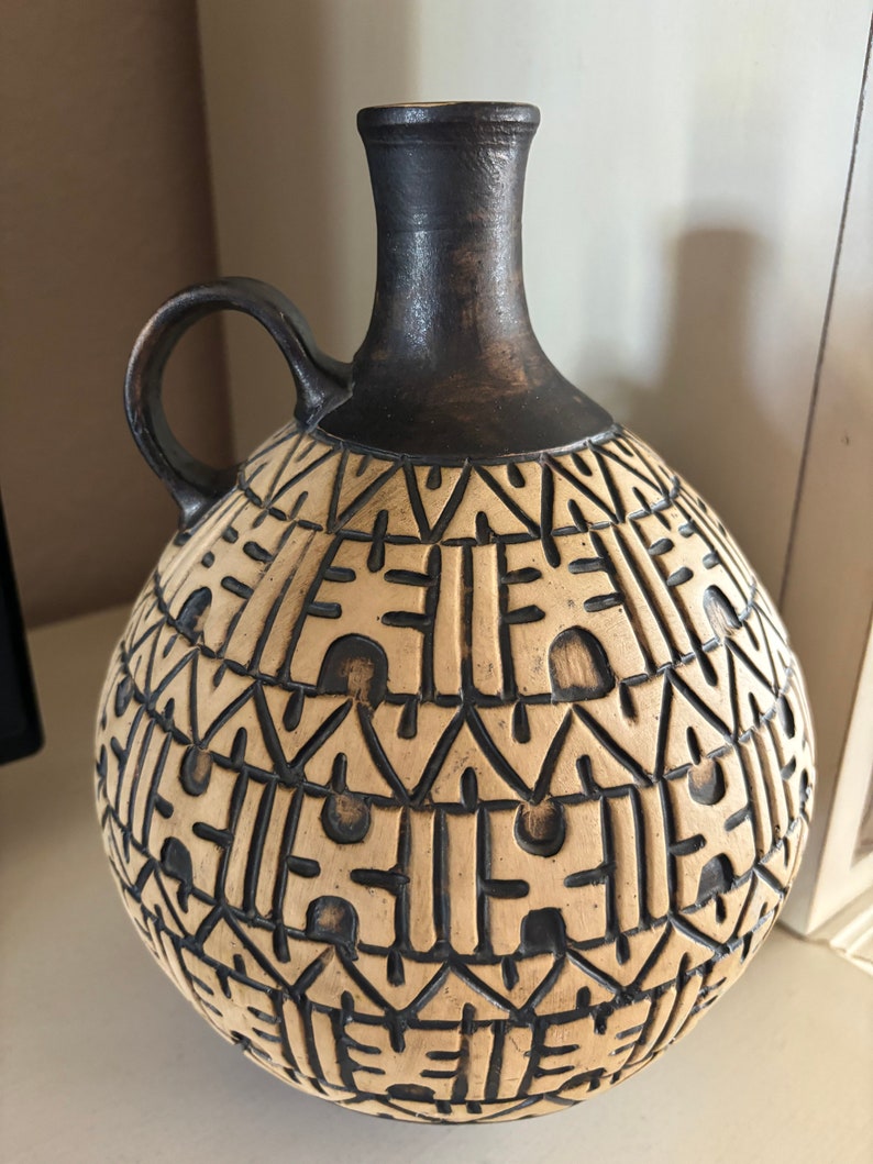 Signed Pottery Vase Eclectic - Etsy