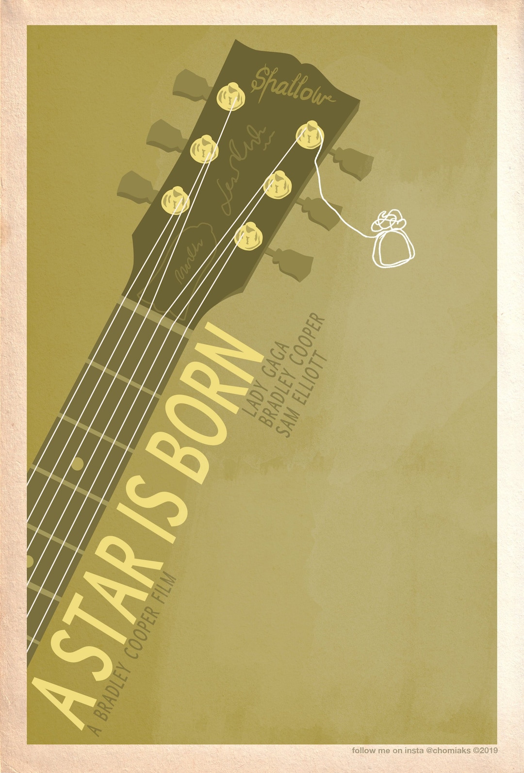 Minimalist Poster Design of "a Star is Born" [2018] - Etsy