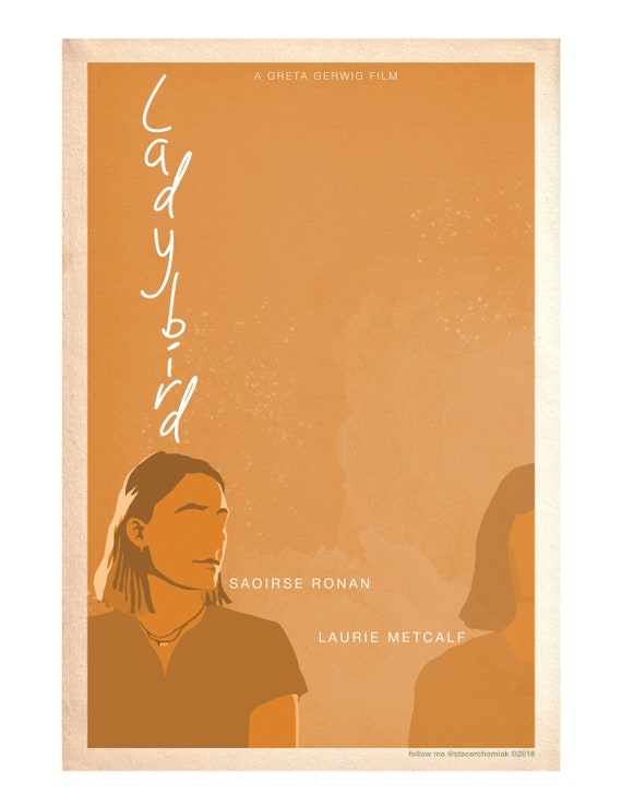 Minimalist Poster Design Of Lady Bird 2017 Etsy
