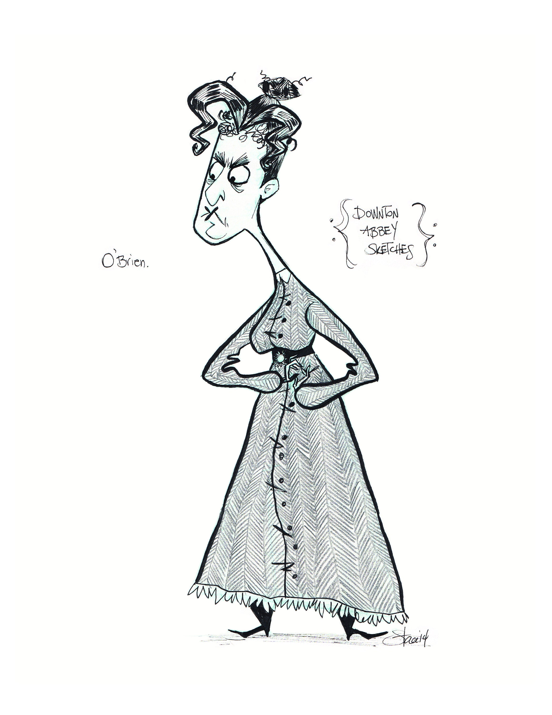Illustration of O'brien From downton Abbey - Etsy Norway