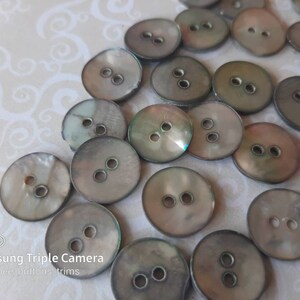 1/2 20L 12mm Smoke Agoya Shell Buttons - Etsy UK