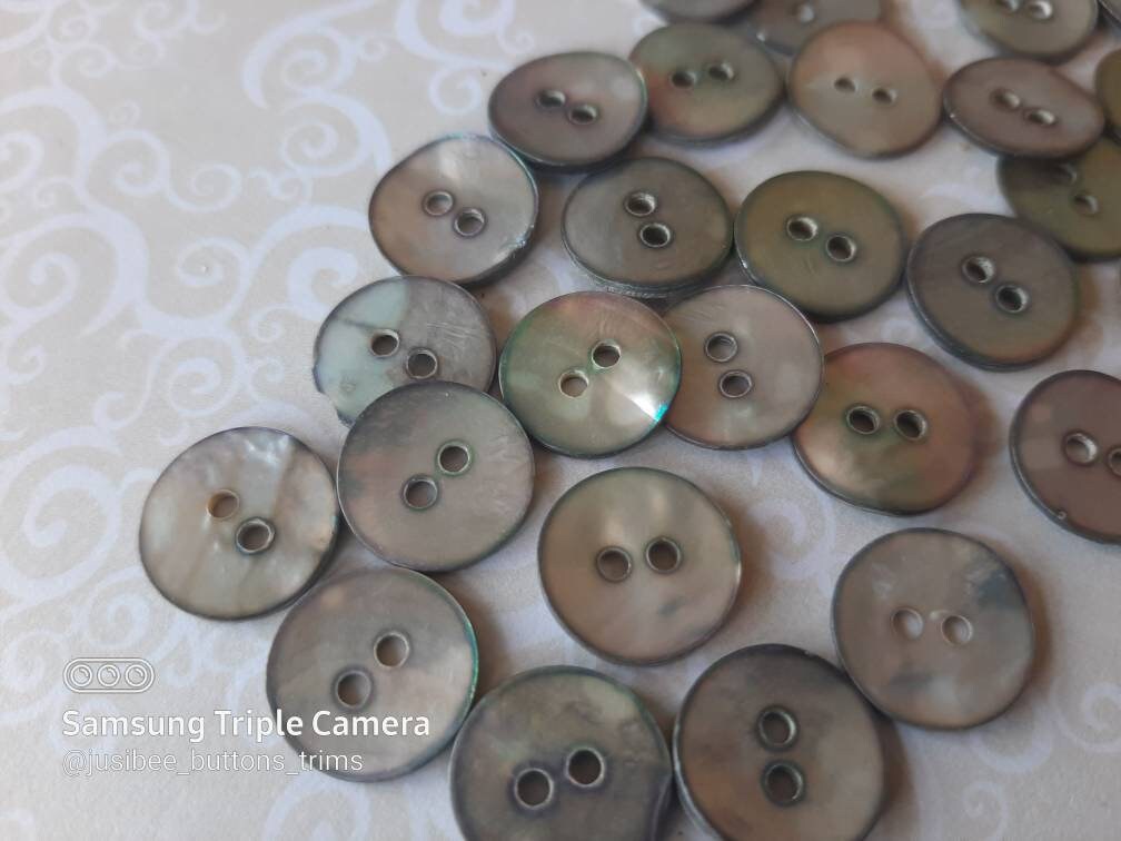 1/2 20L 12mm Smoke Agoya Shell Buttons - Etsy UK