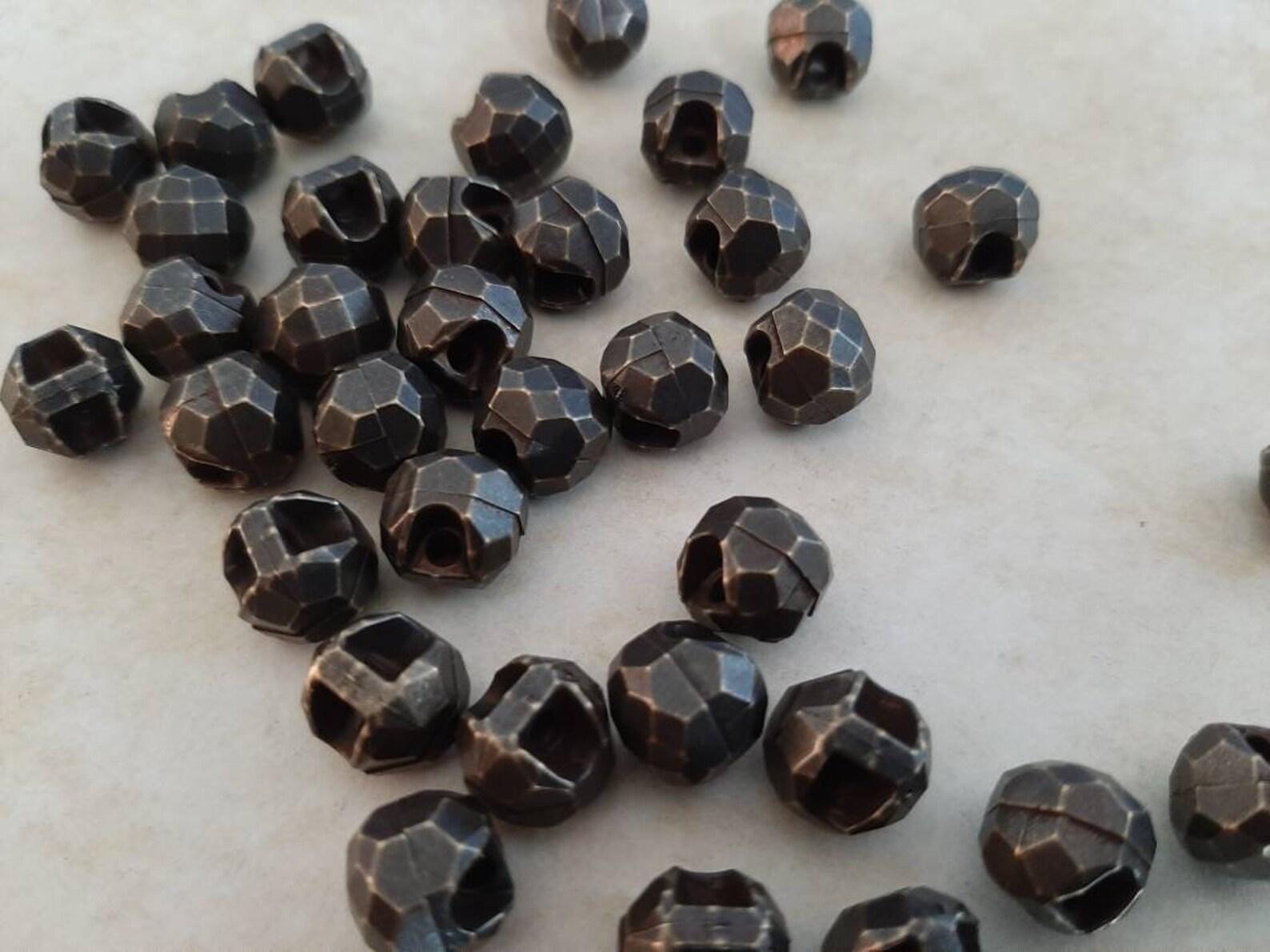 3/8 16L 10mm Antique Brass Multi-faceted Ball Shank | Etsy