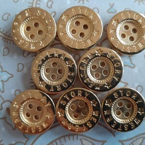 11/16 28L 18mm Western Style Gold Buttons Last 8 Only - Etsy