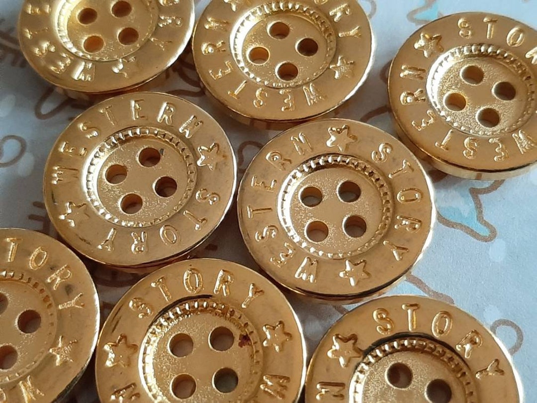 11/16 28L 18mm Western Style Gold Buttons Last 8 Only - Etsy