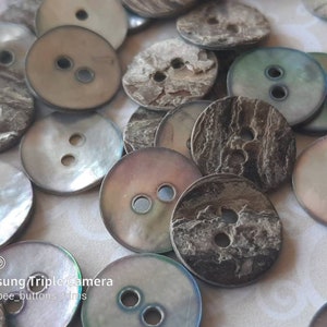 1/2 20L 12mm Smoke Agoya Shell Buttons - Etsy UK
