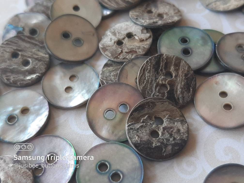 1/2 20L 12mm Smoke Agoya Shell Buttons - Etsy UK