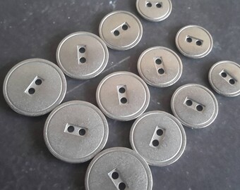 Italian GREY BLACK 4 HOLE Buttons 1-1/8 28mm 44L Black - Etsy