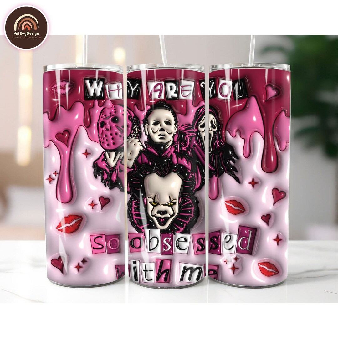 Boo You Horror Inflated Horror 20 Oz Skinny Tumbler - Etsy