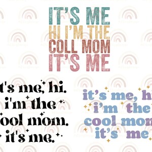 7 Its Me Hi Im the Cool Mom Its Me Svg Bundle Mother Day - Etsy